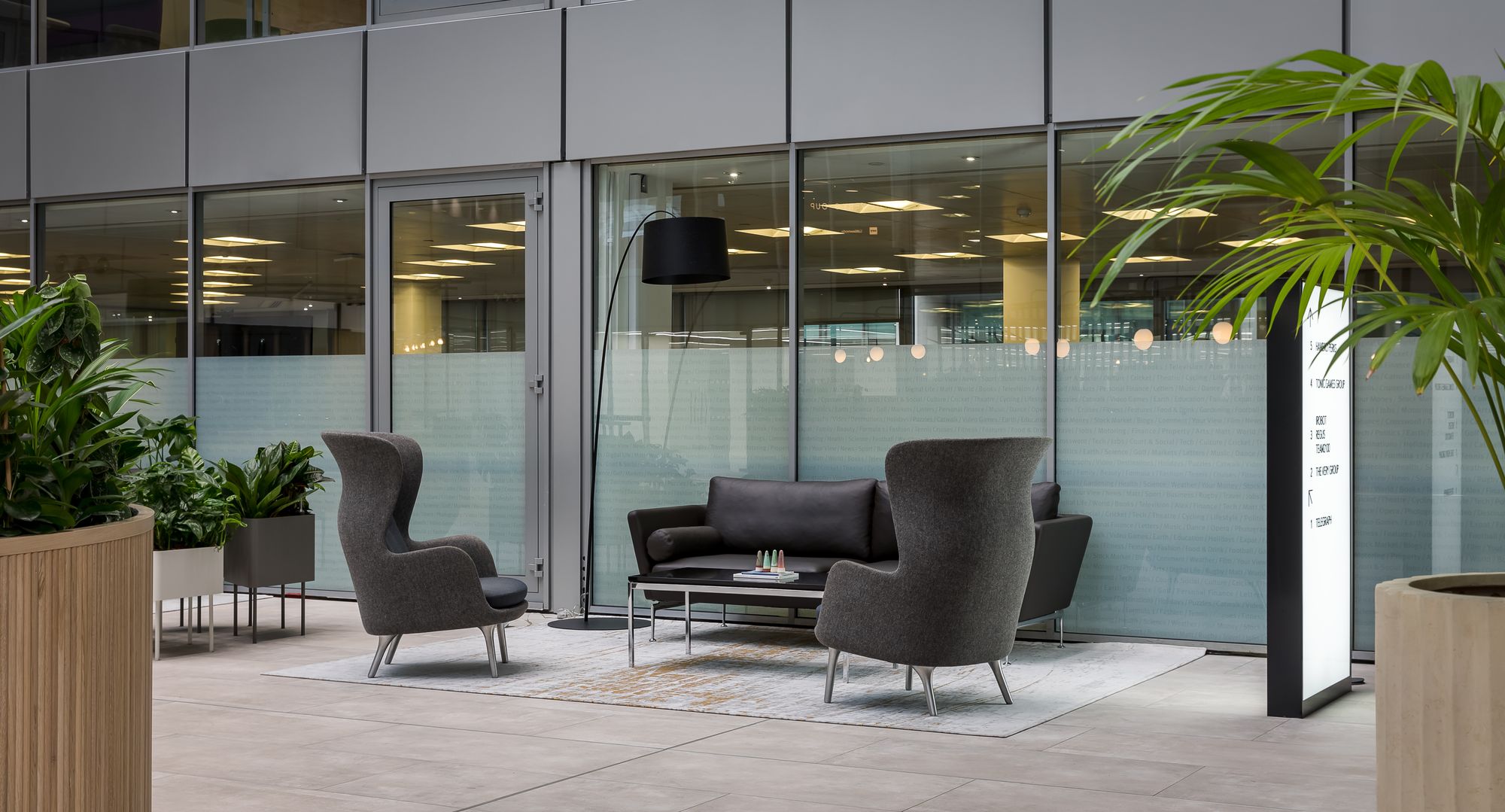 Sky Lobby at 111 Buckingham Palace Road - Hospitality Snapshots